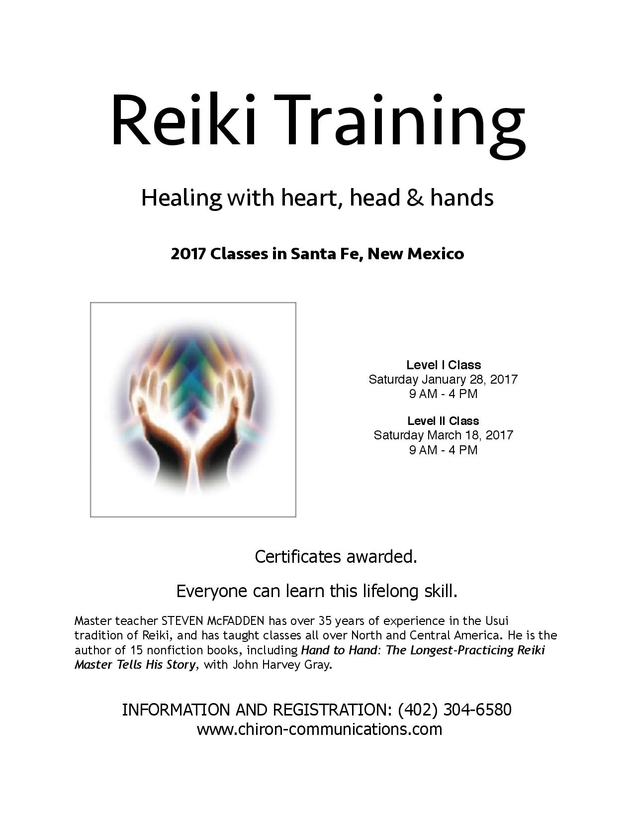 Reiki Training Classes * Chiron Communications